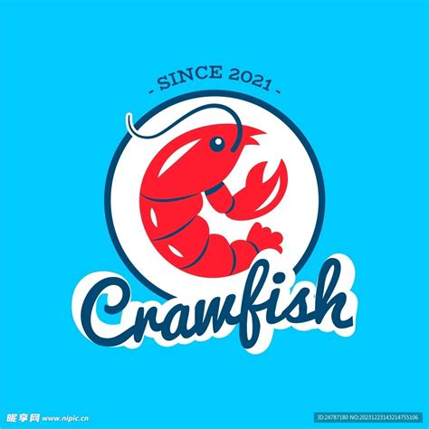 小龙虾logo设计图 海洋生物 生物世界 设计图库 昵图网