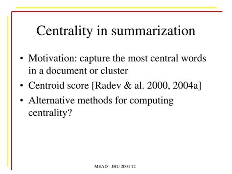 Ppt Mead 309 A Platform For Multidocument Multilingual Text Summarization Powerpoint
