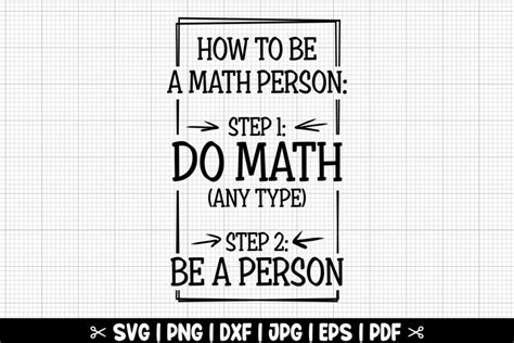 How To Be A Math Person Svg Funny Math Svg
