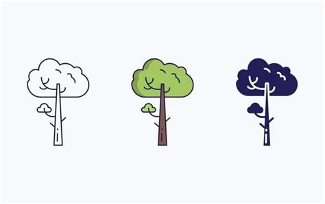 Tree Line Art Vector Art Icons And Graphics For Free Download