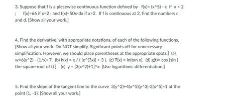 Solved 3 Suppose That F Is A Piecewise Continuous Function