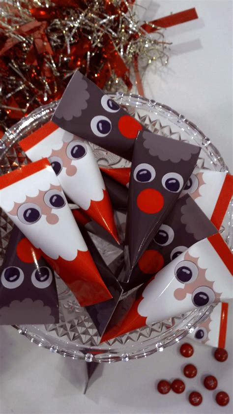 Santa And Rudolph Candy Wrapper Sorry No Instructions Yet Christmas Paper Crafts Holiday