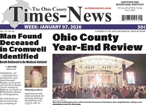 Times News January 7 2026 Ohio County Times News