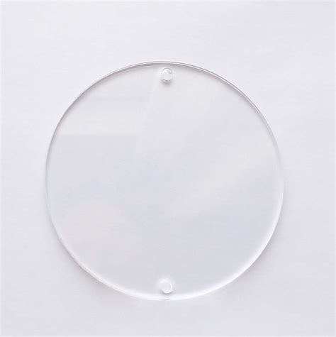 20pcs Of Blank Clear Acrylic Round Circle With Two Holes