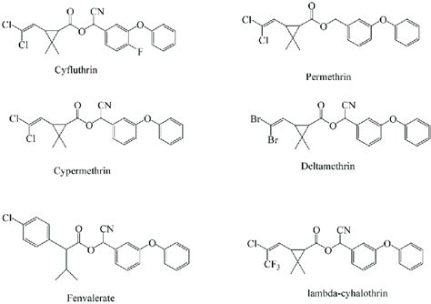 Structures Of Synthetic Pyrethroid Insecticides Analyzed In The Present Download Scientific