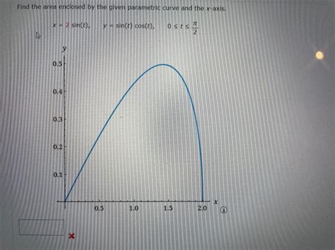 solved find the area enclosed by the given parametric curve