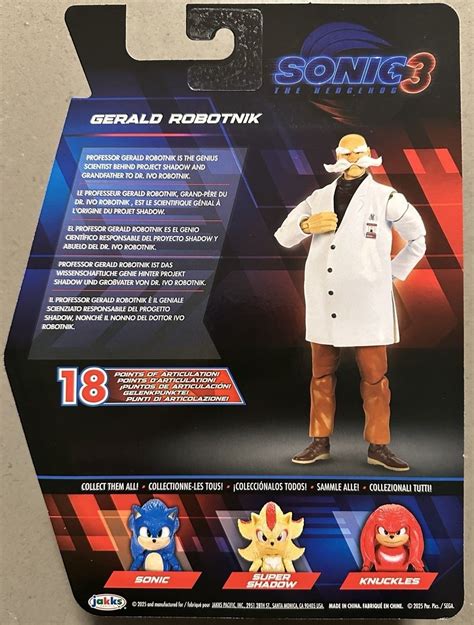 New Sonic The Hedgehog 3 Gerald Robotnik 5 Figure Wave 3 4849163287