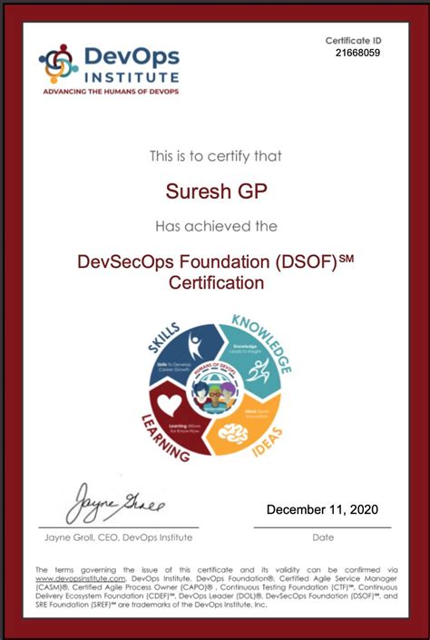 finally had the time to complete the latest version of devsecops from devops institute