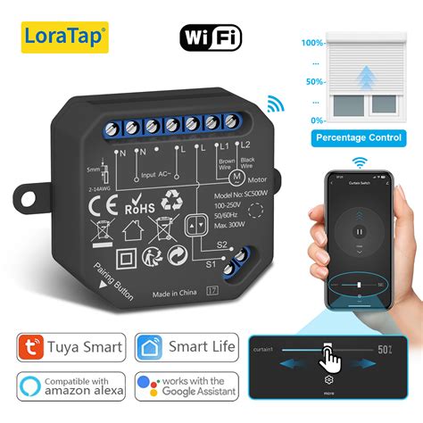 Módulo De Relé De Interruptor De Cortina Wifi Inteligente Loratap Tuya