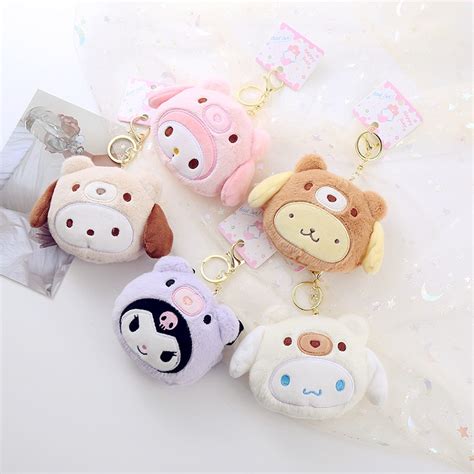三麗鷗 Kuromi My Melody 錢包 Kawaii Cinnamoroll Pochacco 毛絨零錢包動漫兒 蝦皮購物