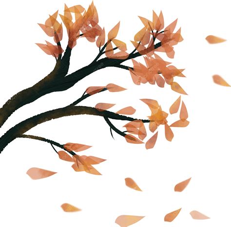 검은 나뭇가지와 떨어진 오렌지 잎 떨어지는 잎들 날아다니는 나뭇잎 나뭇가지 Png 일러스트 및 Psd 이미지 무료 다운로드 Pngtree