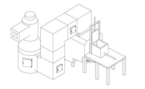 2d Drawing Of Factory Machine In Autocad Cad File Dwg File Cadbull