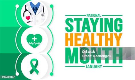 1월은 전국 건강의 달 배경 템플릿입니다 휴일 개념 배경 배너 플래카드 카드 및 포스터 디자인 템플릿 텍스트 비문 및 표준 색상 벡터 9월에 대한 스톡 벡터 아트 및 기타