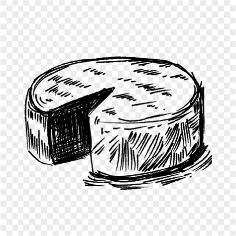 Cheese Wheel Black Sketch Drawing Png Image Citypng