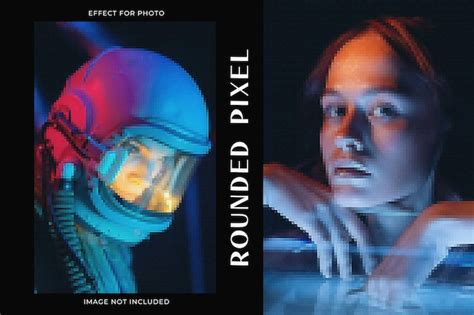 Premium Psd Rounded Pixel Photo Effect