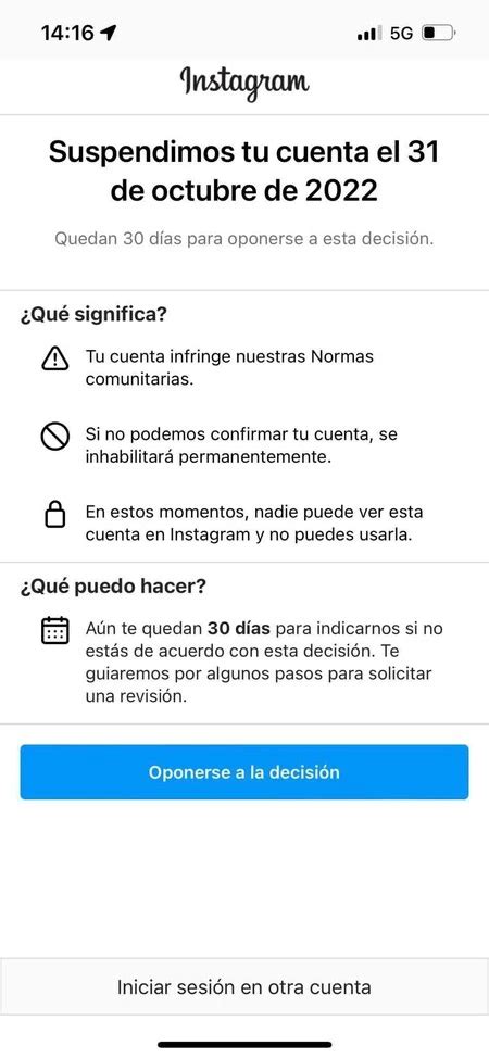 Me Han Bloqueado La Cuenta De Instagram La Red Social Está