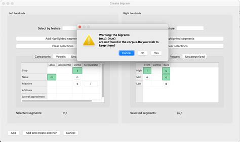 Bigram Selection — Phonological Corpustools 151 Documentation
