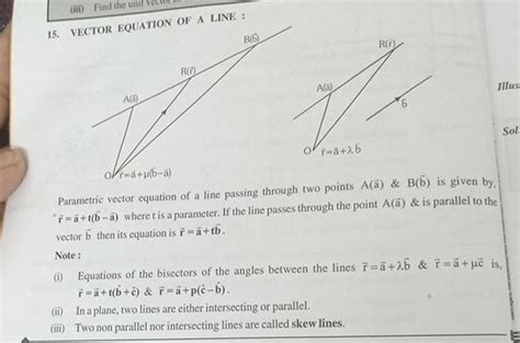 15 Vector Equation Of A Line Parametric Vector Equation Of A Line Pass