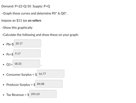 Solved Demand P Q Supply P Q Graph These Curves And Chegg