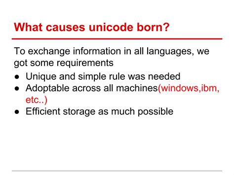 Unicode Basics In Python Ppt