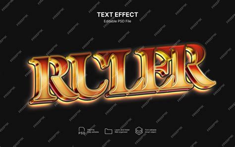 Premium Psd Ruler Text Effect