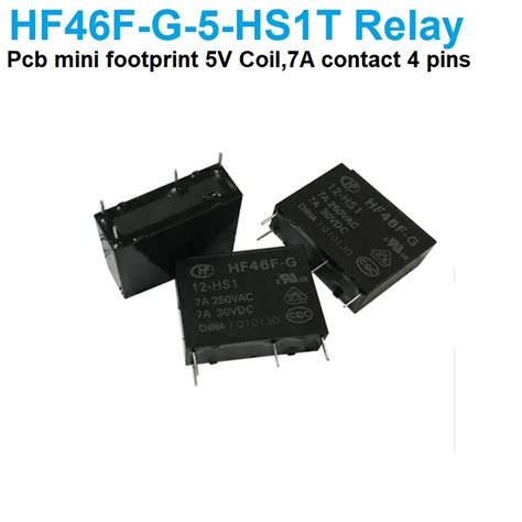 Hf46f G 5 Hs1t 5v Slim Power Pcb Relay 7a Contact Current Uge
