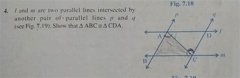 4 I And M Are Two Parallel Lines Intersected By Another Pair Of Parallel
