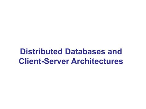 distributed dbms unit 1 introduction