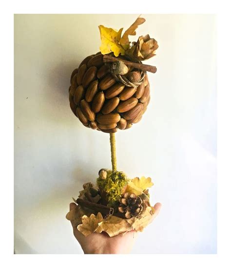 Поделка для конкурса «дары осени в детском саду Топиарий из желудей 😂 Осенние поделки