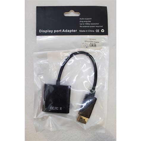 DisplayPort Male To HDMI Female Cable 0 8m Shopee Singapore
