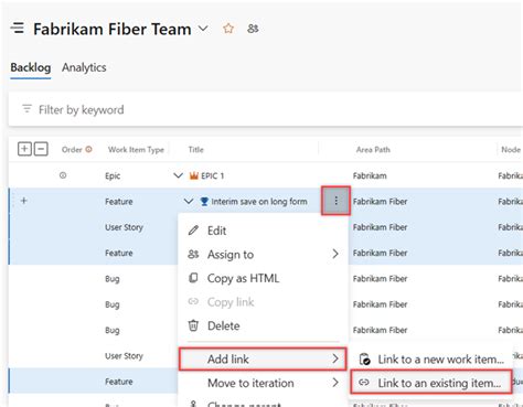 Link Work Items To Objects Azure Boards Microsoft Learn