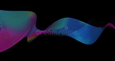 Wave Pattern Vector 3d Glowing Abstract Digital Particles Background Technology Concept