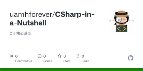Github Uamhforever Csharp In A Nutshell C