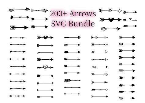 200 Arrows Svg Bundle Archery Arrows Svg Bundle Arrow Svg Etsy New Zealand