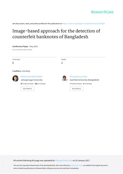 Pdf Image Based Approach For The Detection Of Counterfeit Banknotes Of Bangladesh