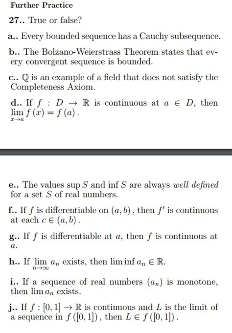 solved further practice 27 true or false a every