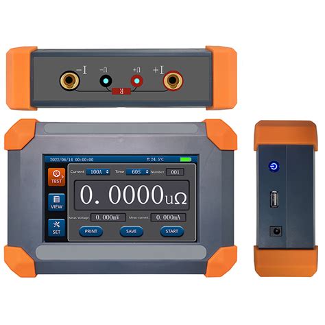 Handheld Loop Resistance Tester Circuit Breaker Contact Resistance Meter Handheld Loop