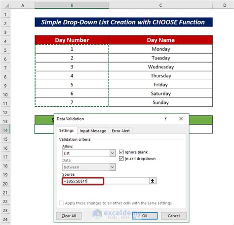 Excel Choose Function Drop Down List Catalog Library
