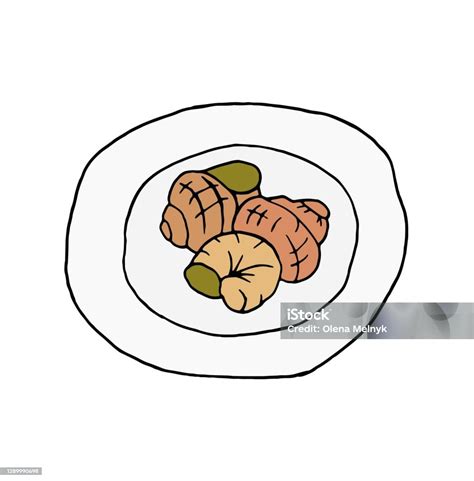 플레이트 상단 뷰에 벡터 손으로 그린 에스카르고 달팽이의 프랑스 요리 요리 메뉴 카페 비스트로 레스토랑 라벨 및 포장을 위한 스케치 요소를 디자인합니다 흰색 배경에 화려한