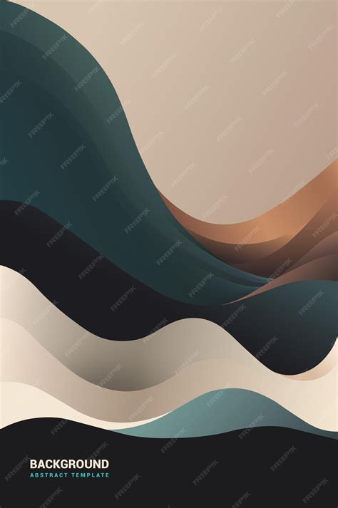 Premium Vector Modern Wavy Background Template Abstract Vector