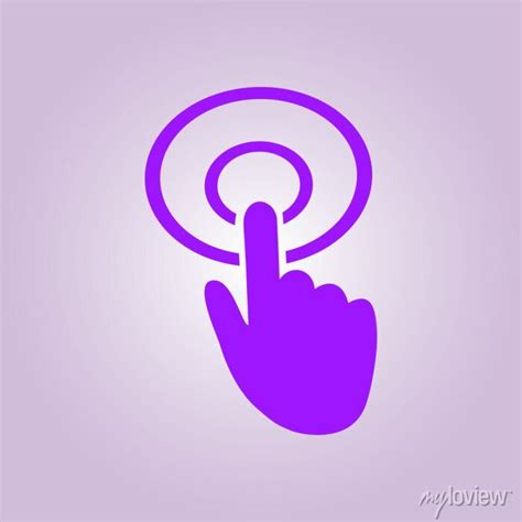 Hand Cursor Sign Icon Hand Pointer Symbol Modern Ui Website • Wall Stickers Computer 10