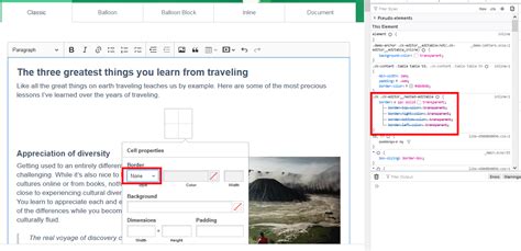 Default Table Properties When Inserting New Table · Issue 6363