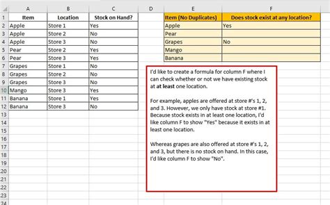 Formula For Determining Whether Duplicate Items Match For Multiple