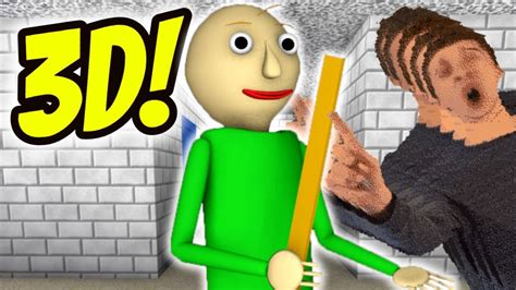 Baldis Basics In 3d New Baldis Basics Mod Youtube