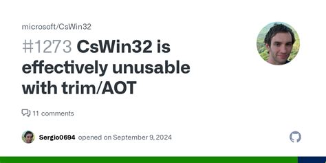 Cswin32 Is Effectively Unusable With Trimaot · Issue 1273 · Microsoft