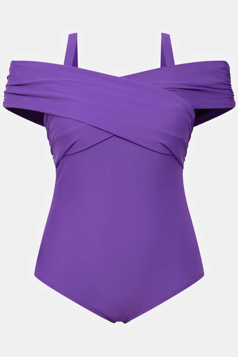 Maillot de bain à bonnets souples Décolleté Carmen avec drapé Bretelles amovibles Maillots