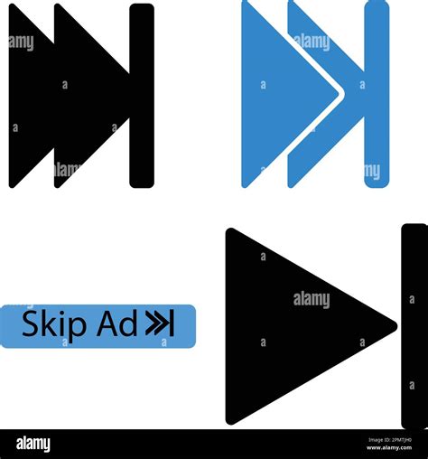 skip ad icon vector illustration design stock vector image and art alamy