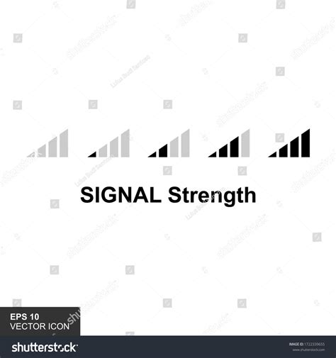 Mobile Phone Signal Strength Indicator Template Stock Vector Royalty