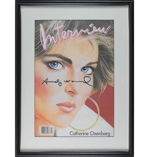 Lot Detail Andy Warhol Signed Large Interview Magazine Cover