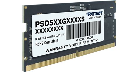 Patriot 16gb Signature Line Ddr5 5600 Mhz So Dimm Psd516g560081s